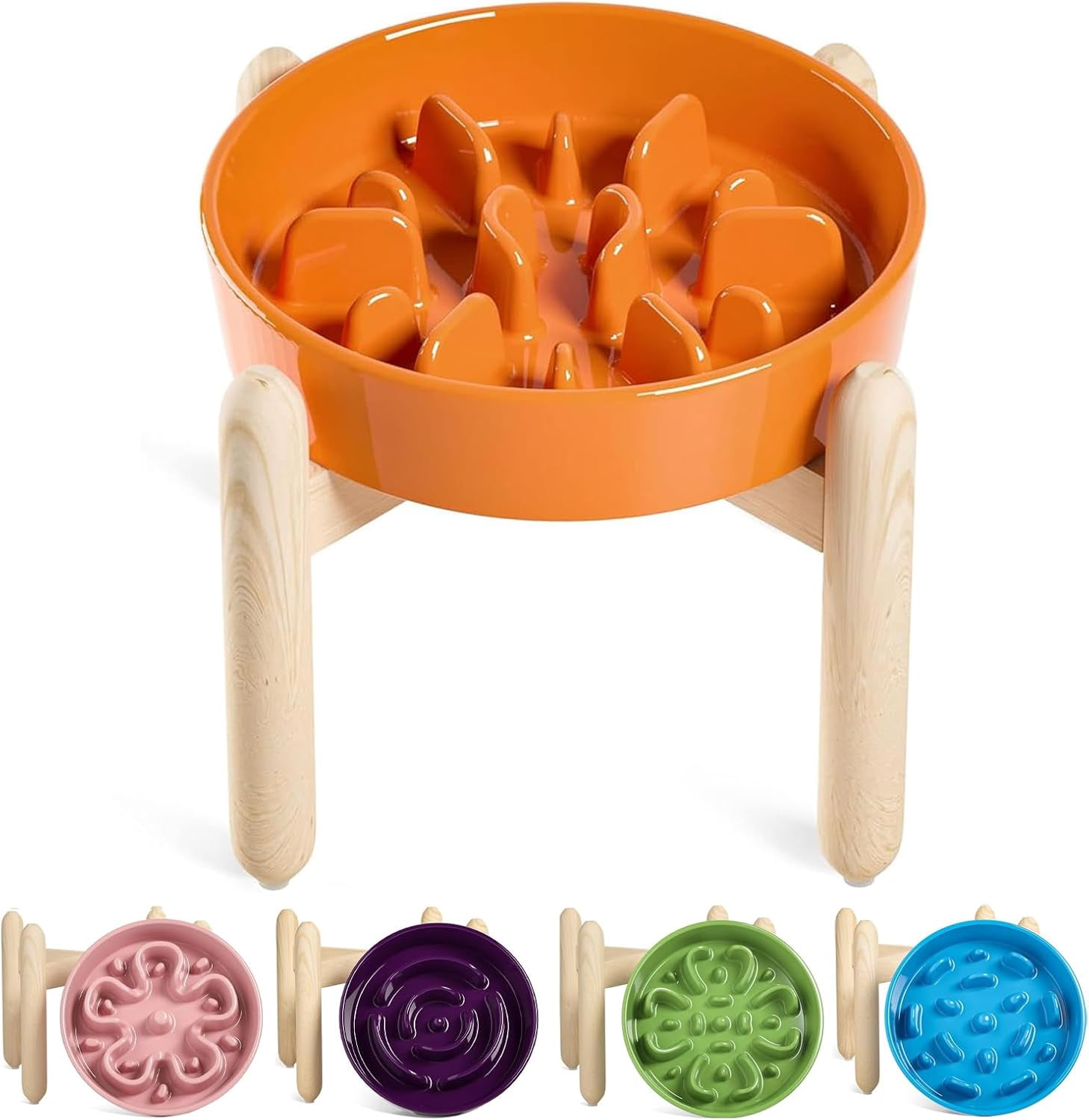 LE TAUCI Slow Feeder Dog Bowls Ceramic, 1.5 Cups Dog Food Bowl, Puppy ...
