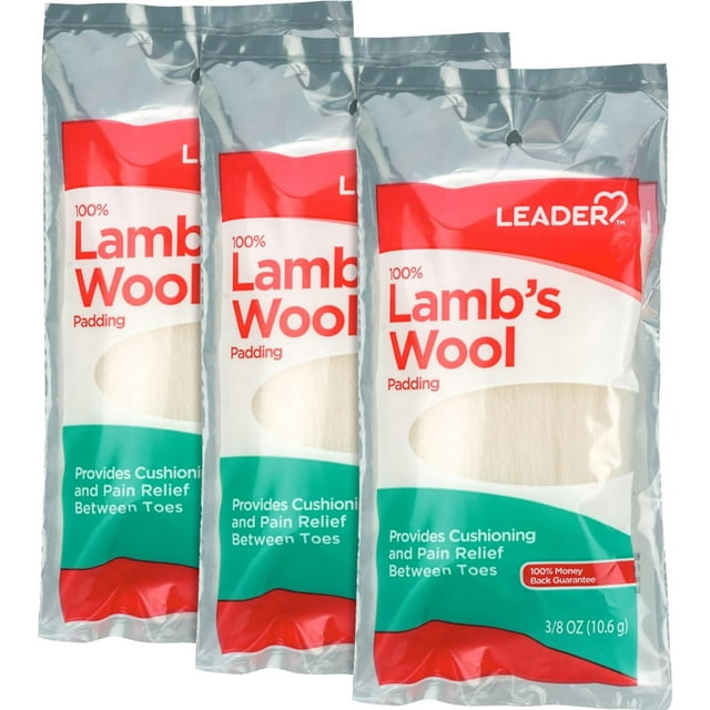 LEADER 100% Lambs Wool Padding, Provides Cushioning Comfort and Pain ...