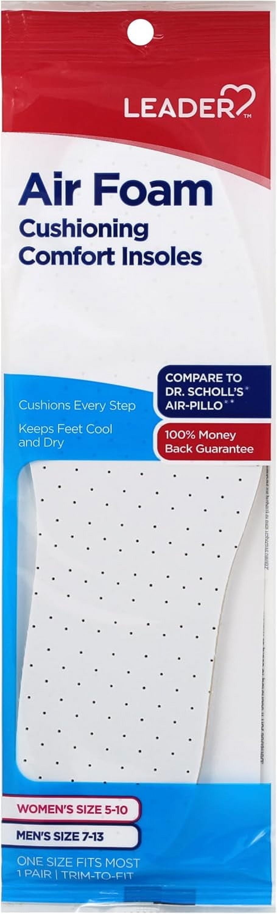 LEADER Air Foam Insoles, Keeps Feet Cool & Dry, Cushions Every Step ...