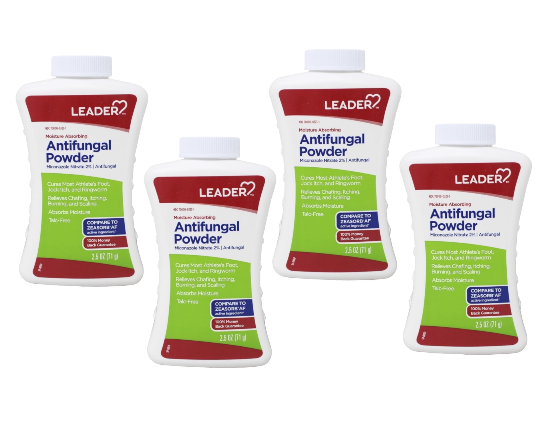LEADER Athlete's Foot AF Powder, Moisture Absorbing, Antifungal, Talc ...