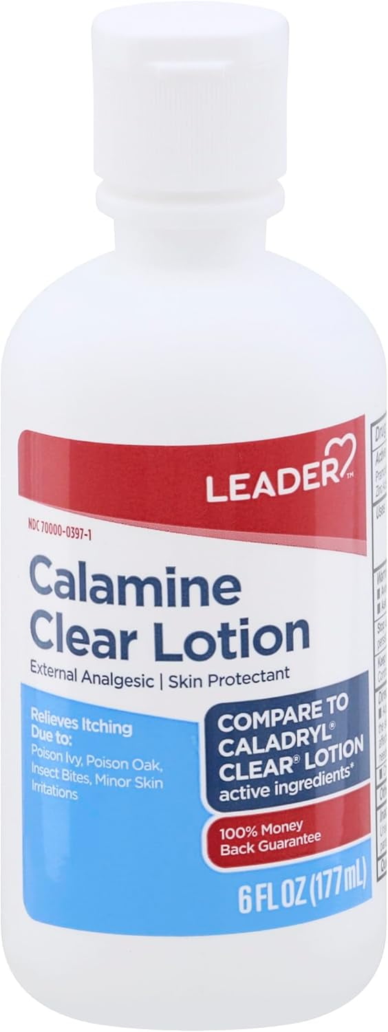 LEADER Calamine Anti-Itch Lotion, Medicated External Analgesic Skin ...