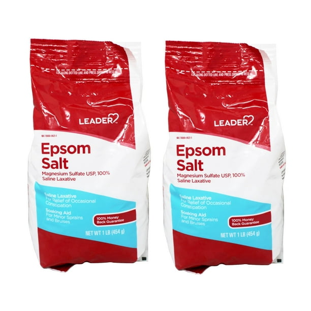 LEADER Epsom Salt Soaking Aid, Magnesium Sulfate Saline Laxative, Ideal ...