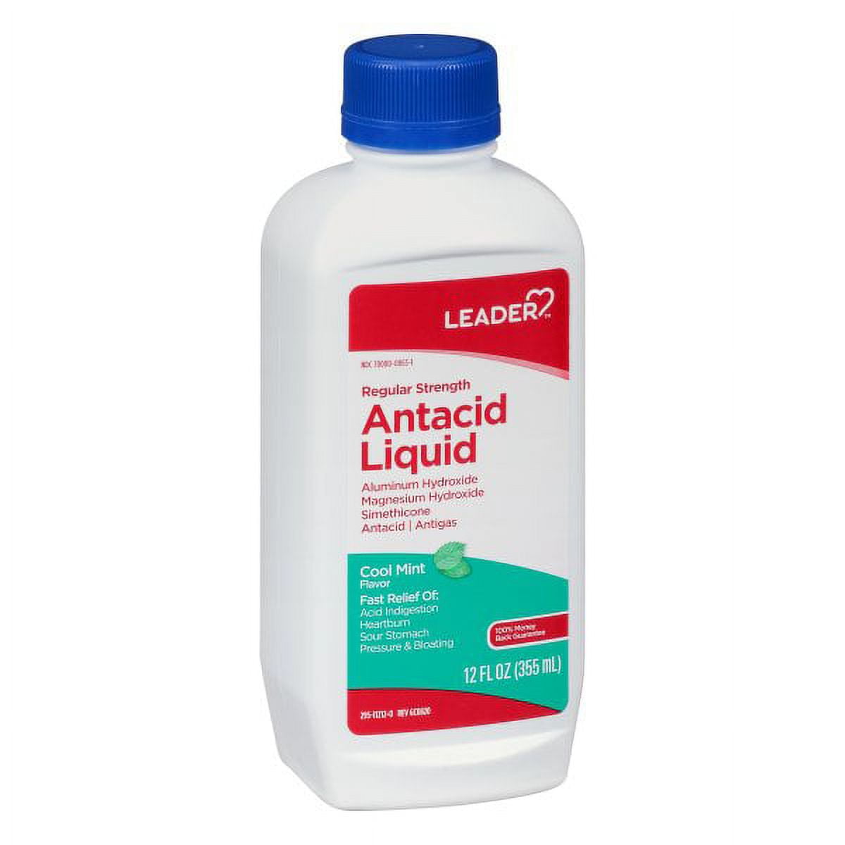 LEADER Regular Strength Antacid Liquid, Cool Mint, 12 FL OZ (Pack of 1) - Walmart.com
