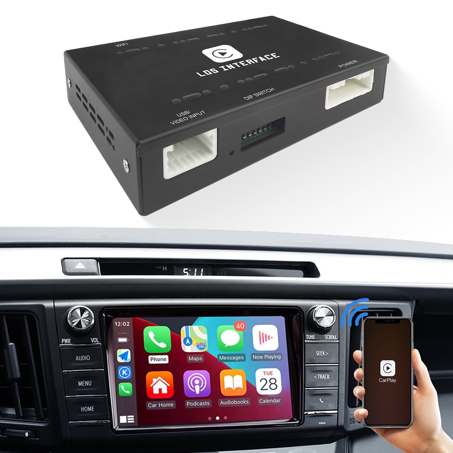 LEADSIGN CarPlay Adapter for Toyota: Full CarPlay & Android Auto, Easy ...