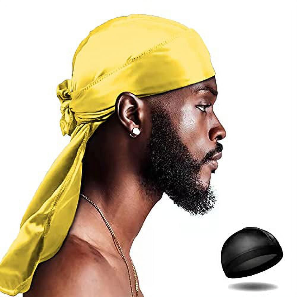LEADUWAY Silky Durag, Superior Wave Cap, Silk Durag for Men Women 360 ...
