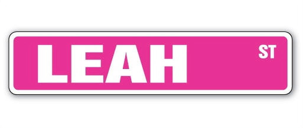 LEAH Street Sign Childrens Name Room Sign | Indoor/Outdoor | 36" Wide ...
