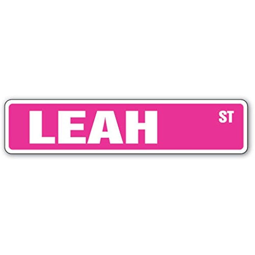 LEAH Street Sign Childrens Name Room Sign| Indoor/Outdoor | 8 Wide ...