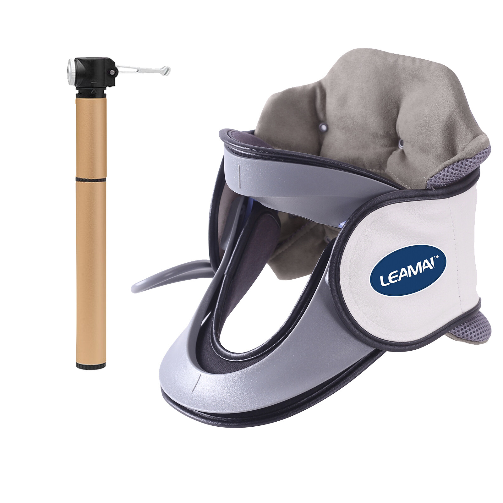 LEAMAI Inflatable Medical Neck Cervical Traction Device Home Corrective ...