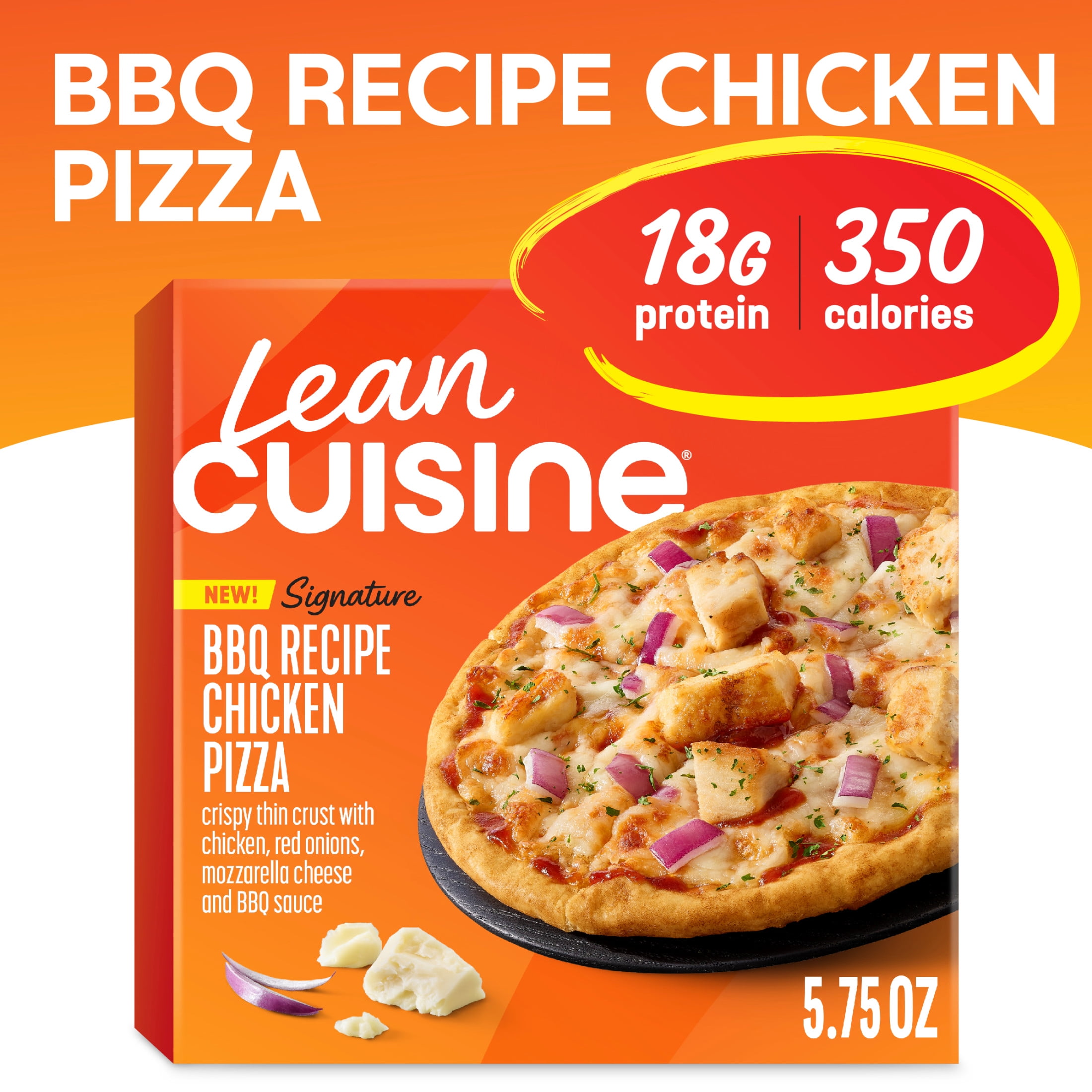 Lean Cuisine Signature BBQ Recipe Chicken Pizza, Personal Pizza 5.75 oz ...