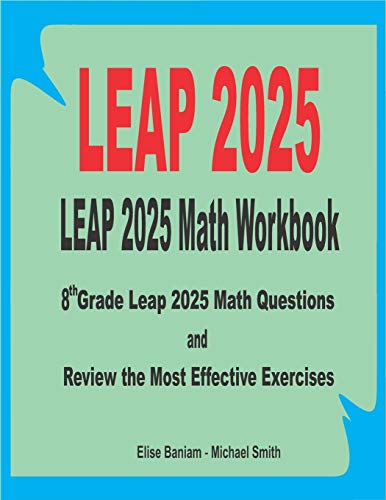 Pre-Owned LEAP 2025 Math Workbook: 8th Grade LEAP 2025 Math Questions ...