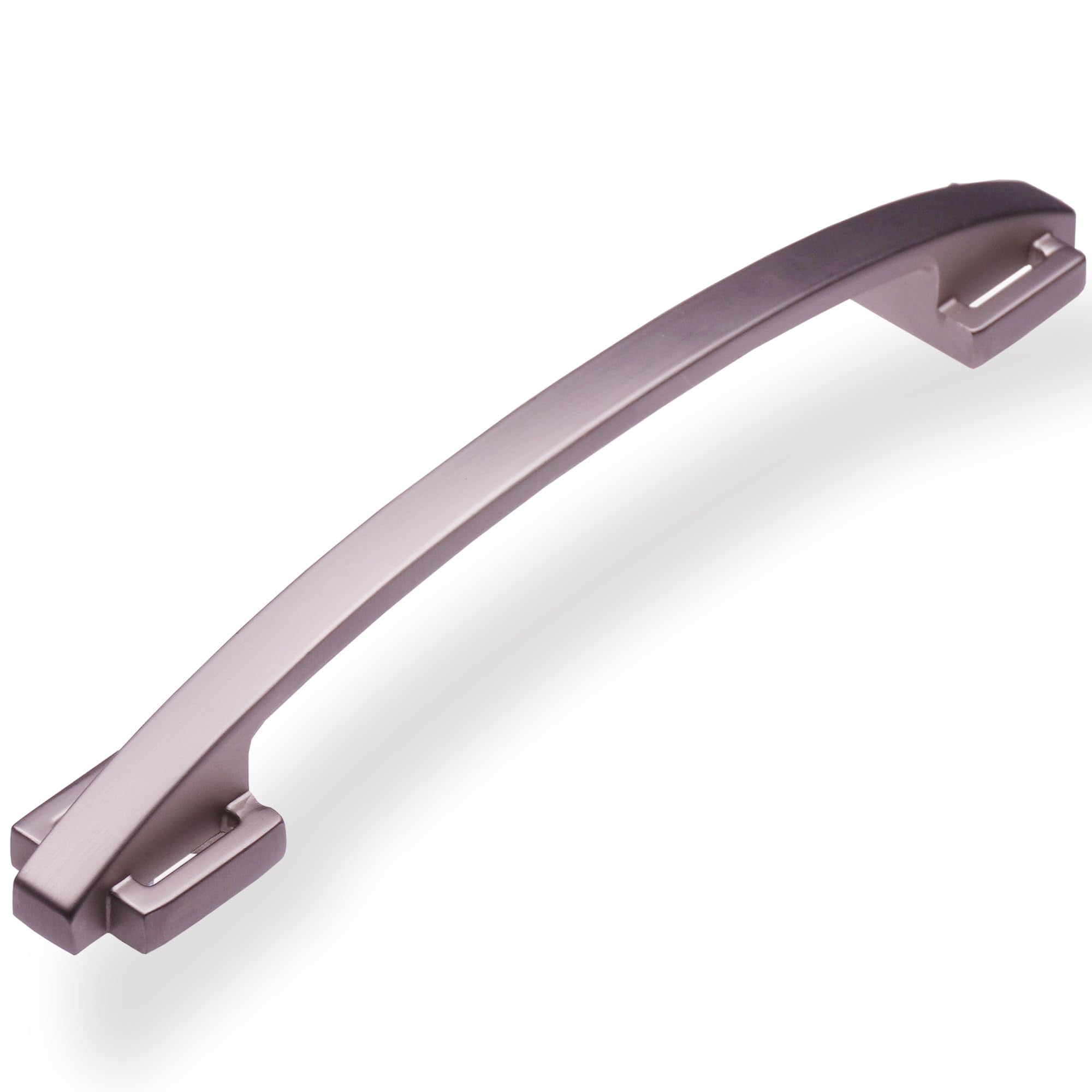 LEAPHZOT 10 Pack Brushed Nickel 5"(128mm) Hole Center Kitchen Cabinet Handles,Zinc Alloy Arch ...