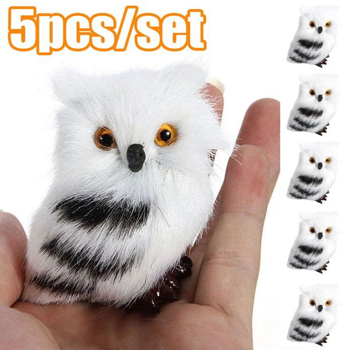 LEAQU 5Pcs/Set Snowy Owl, Stuffed Animal, Bird Toys, Cuddly Plush Toy ...