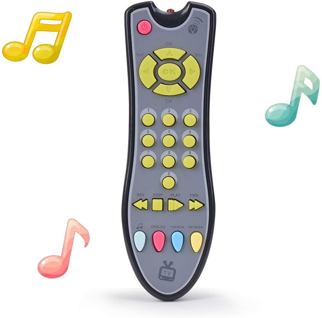 LEAQU Kids Musical TV Remote Control Toy with Light and Sound, Early ...