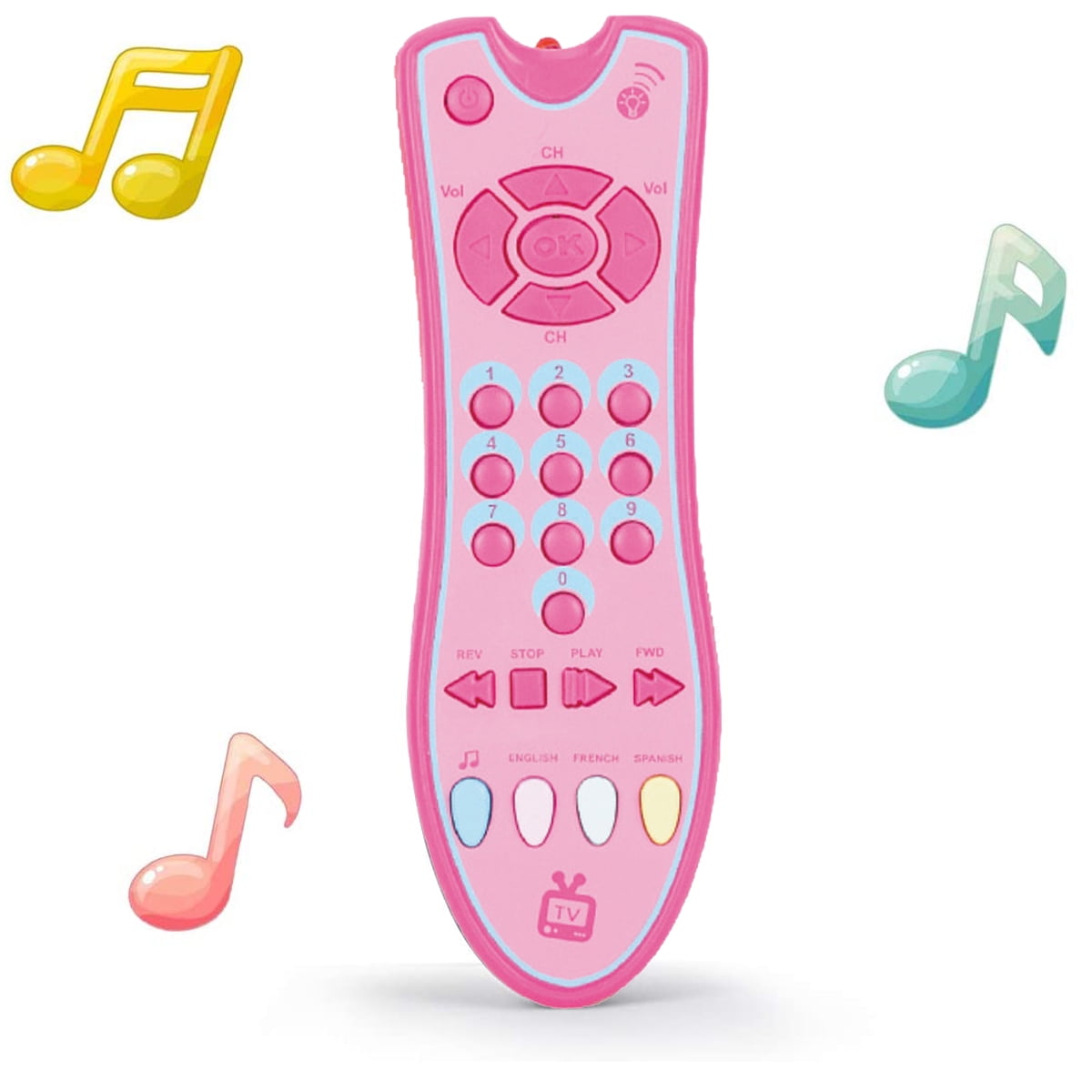 LEAQU Kids Musical TV Remote Control Toy with Light and Sound, Early ...