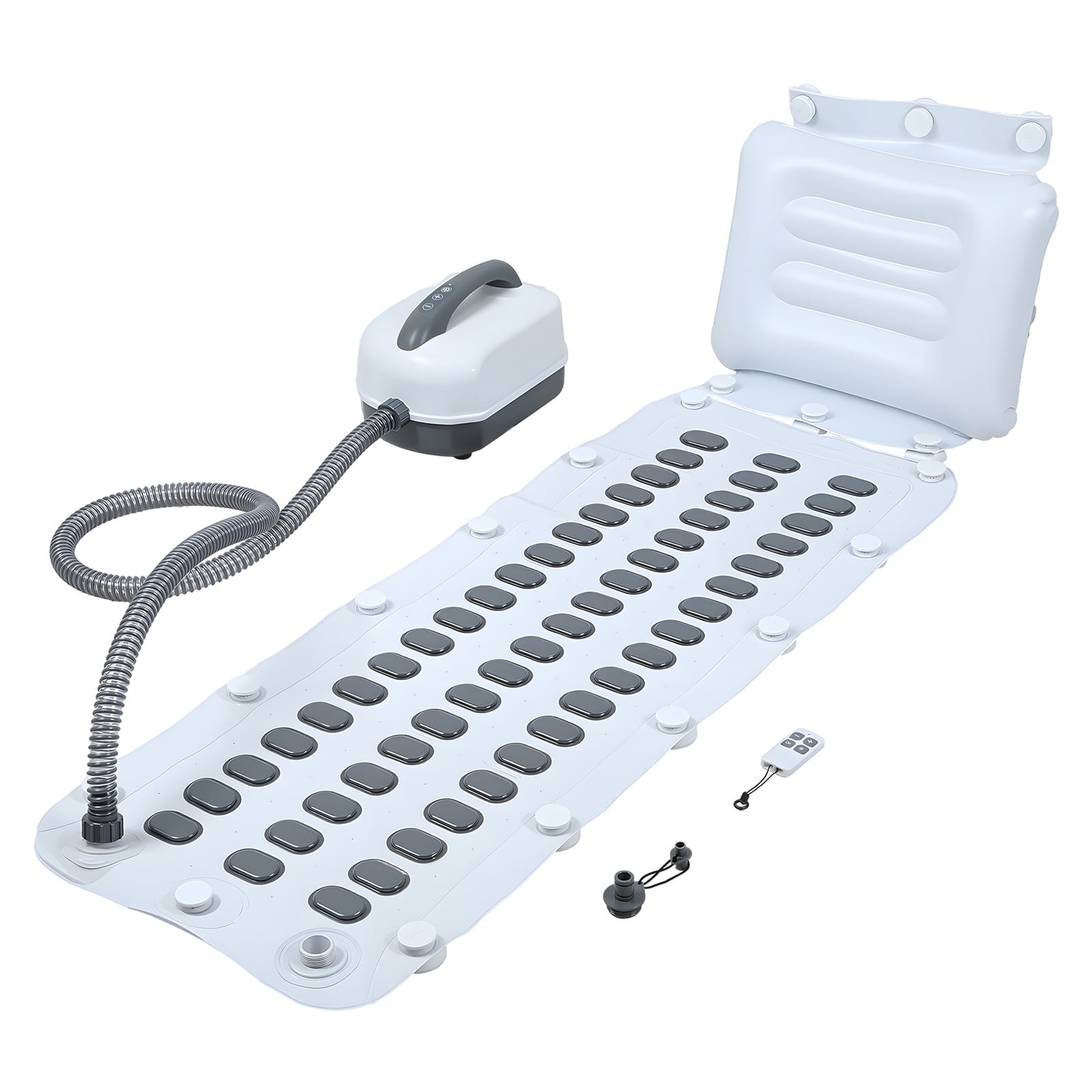 LEAQU Rechargeable Bathtub Bubble Mat with Remote, 6-Speed Spa Massage ...