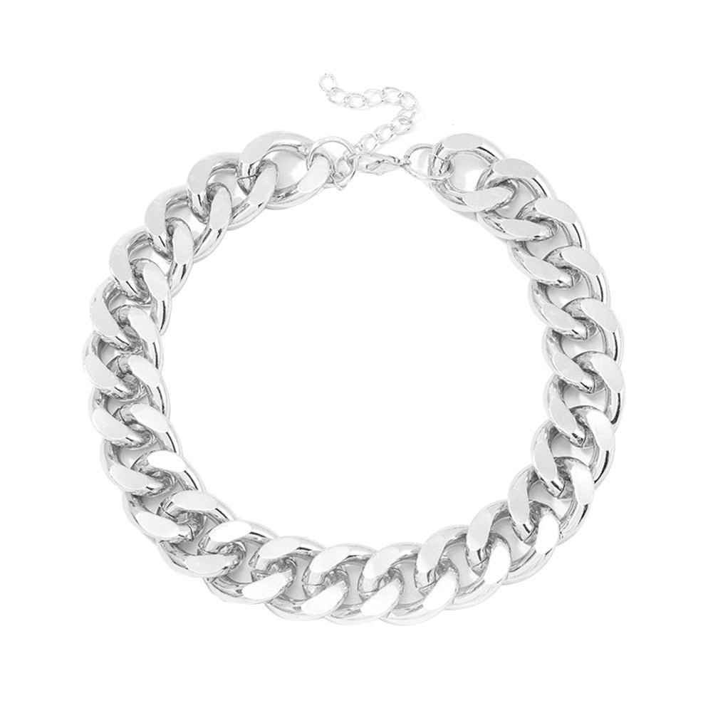 LEAQU Unisex Thick Link Chain Short Necklace Hip Hop Party Club ...