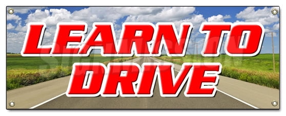 LEARN TO DRIVE BANNER SIGN scuba diving gear instructors trips low cost ...