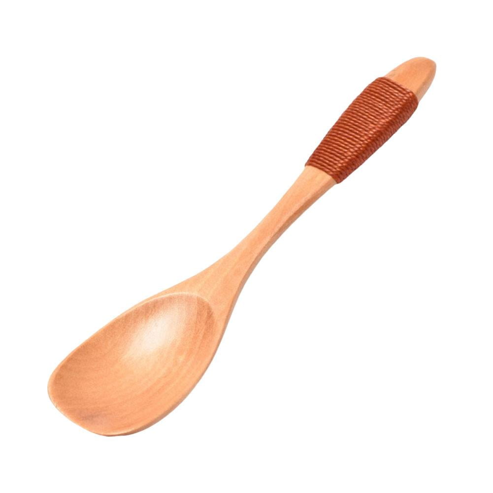 LEARNEV Japanese style long handled mixing spoon wooden honey spoon ...