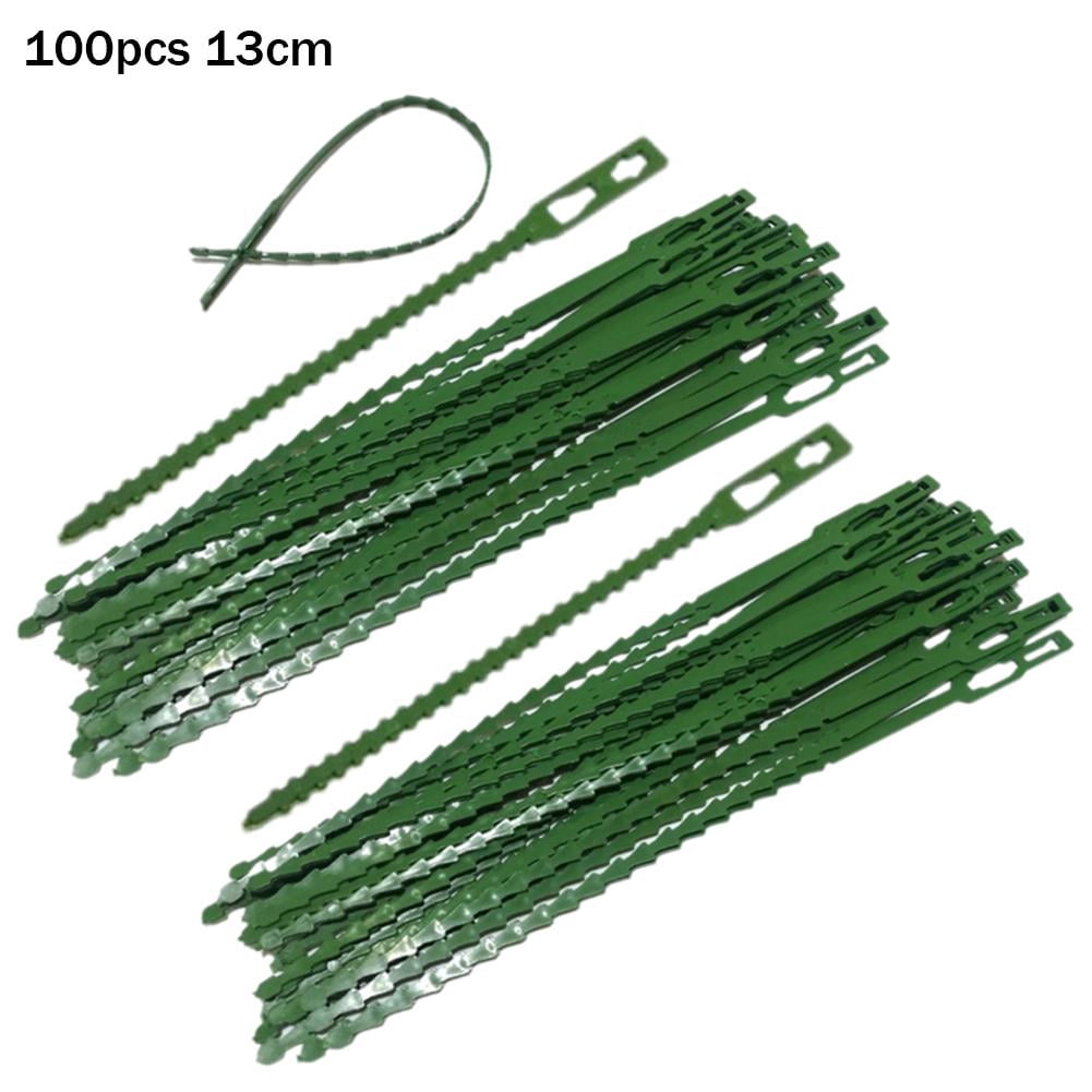 LEARNEVE Green Garden Twist Ties Flexible Adjustable Plastic Plant Wire ...