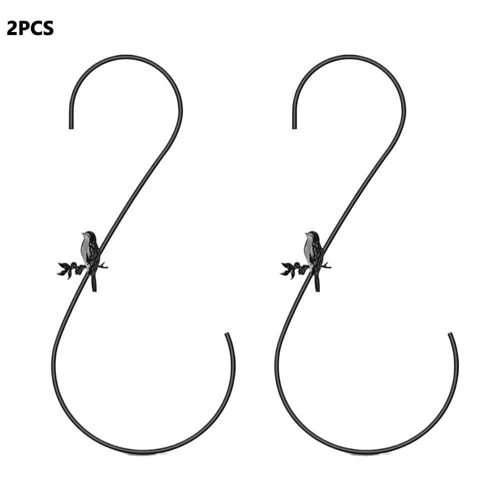 LEARNEVE Iron Hook Hanging Bird Feeder With Chain,Railing Outside ...