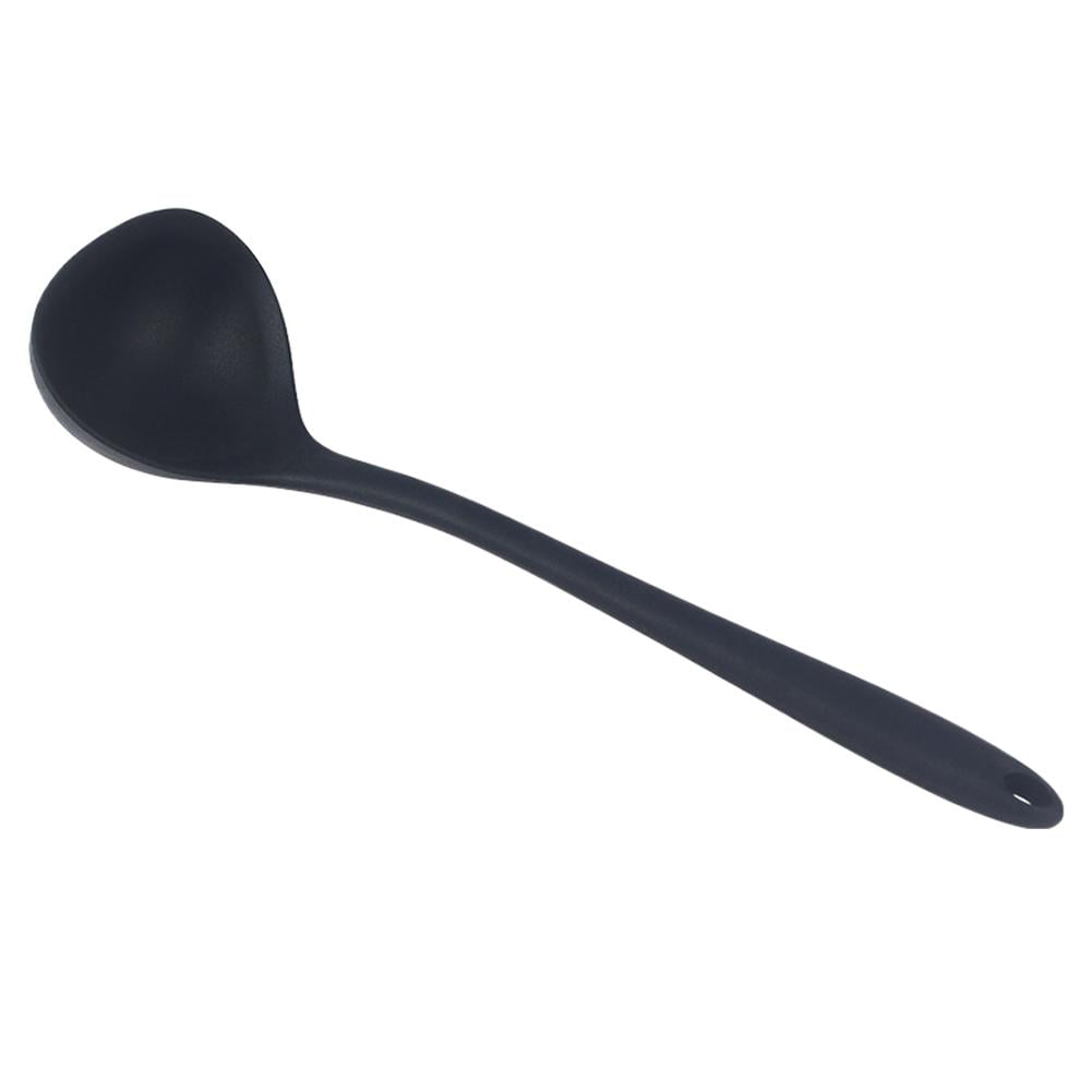 LEARNEVE Silicone Soup Spoon Ladle Kitchen Serving Utensil for Cooking ...