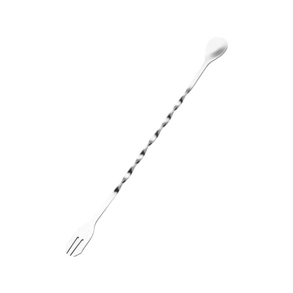 LEARNEVE Stainless steel double-ended long-handled mixing spoon, ice ...