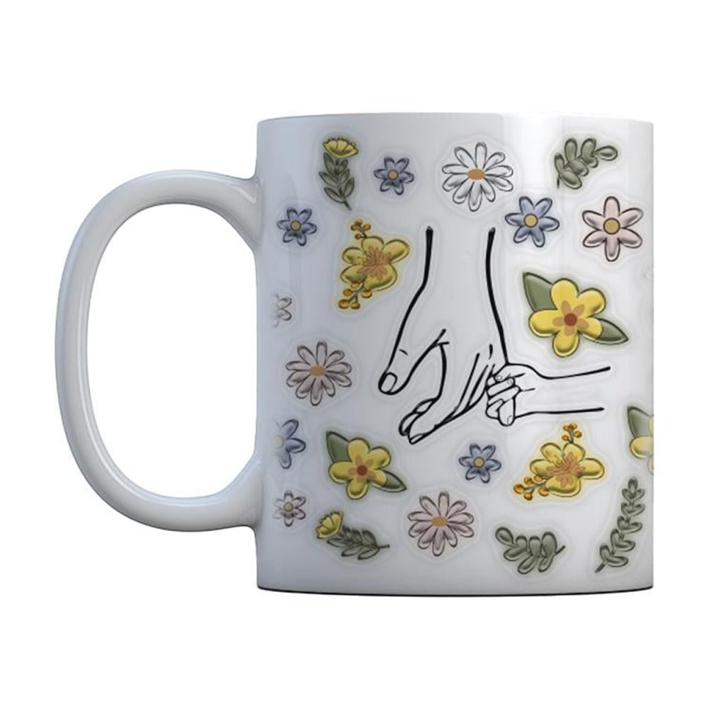 LEARNEVER 2D Flowers Father Coffee Mug Father Ceramic Cup Best Mom Ever Father's D - Walmart.com