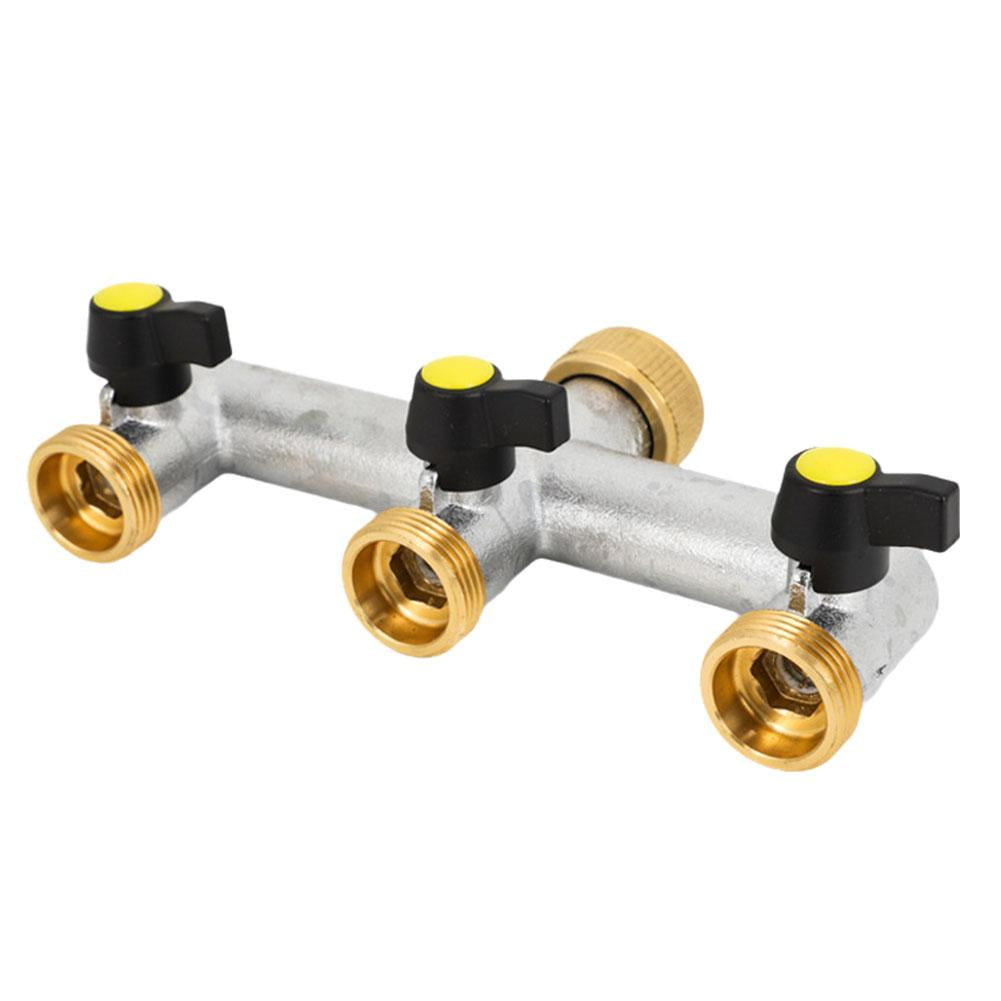 LEARNEVER Heavy Duty Brass 3 Way Garden Hose Splitter Nozzle Connector ...