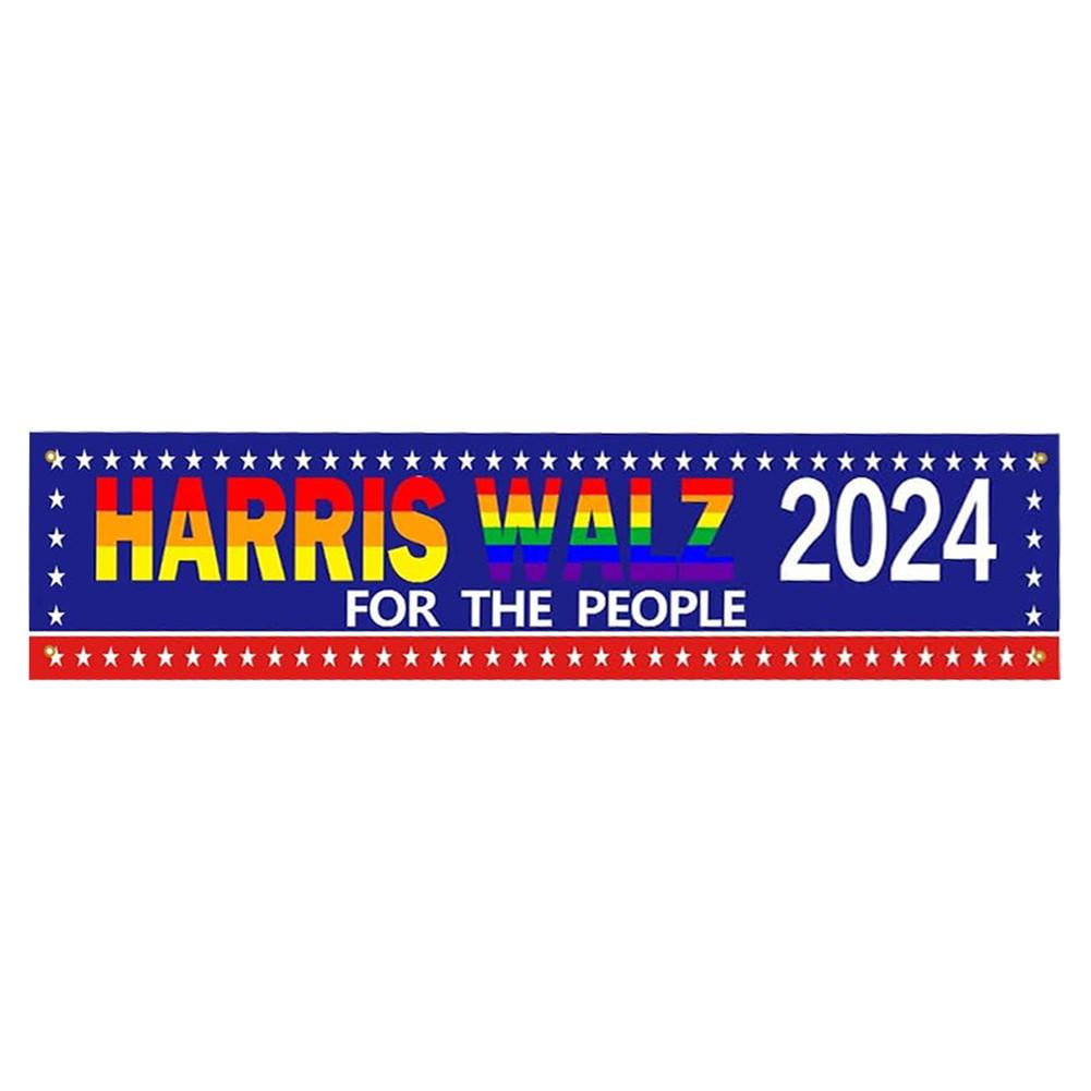 LEARNEVER Kamala Harris Tim Walz 2024 Banner,Harris Waltz 2024 LGBT ...
