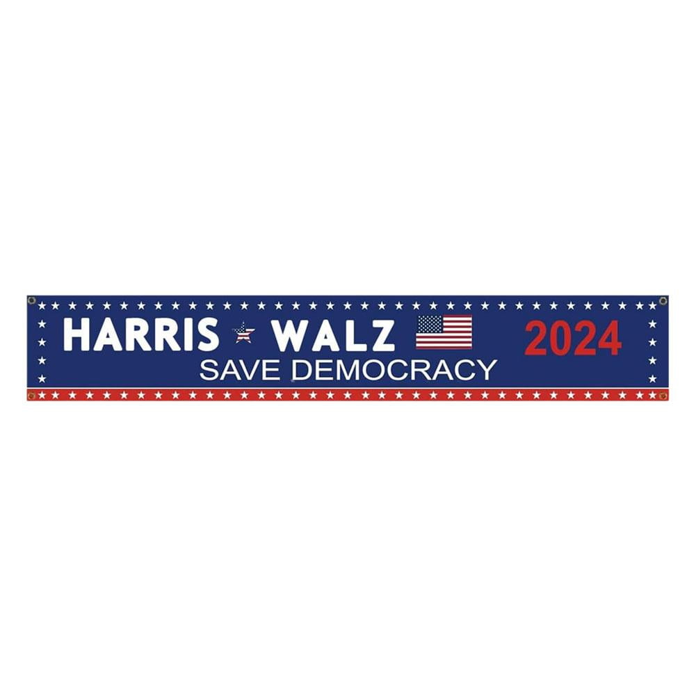 LEARNEVER Kamala Harris Walz 2024 Flag Harris Waltz 2024 Yard Double ...