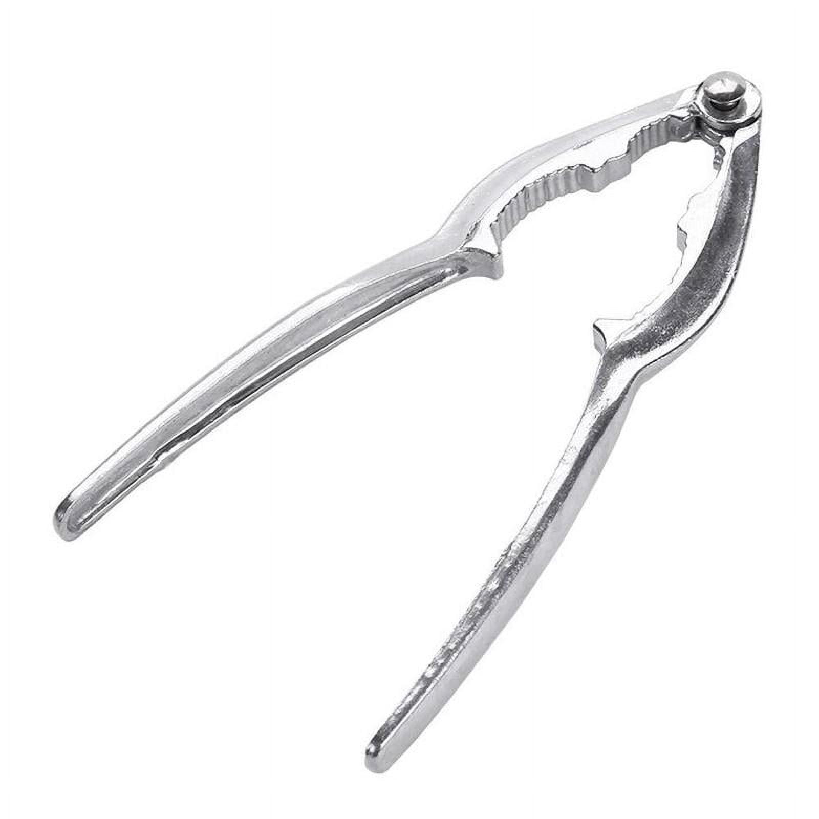 LEARNEVER Metal Nut Cracker Clip Silver, Heavy-Duty Walnut Opener Tool ...