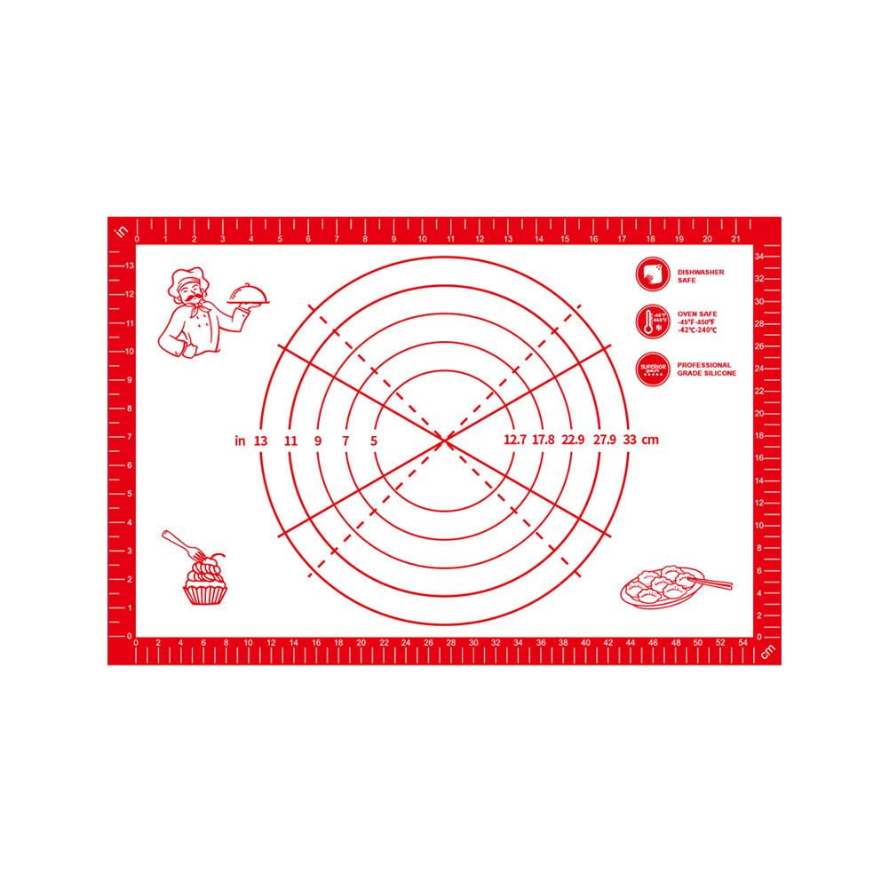 LEARNEVER Silicone Baking Mat Rolling Kneading Pad Pastry Tools Dough ...