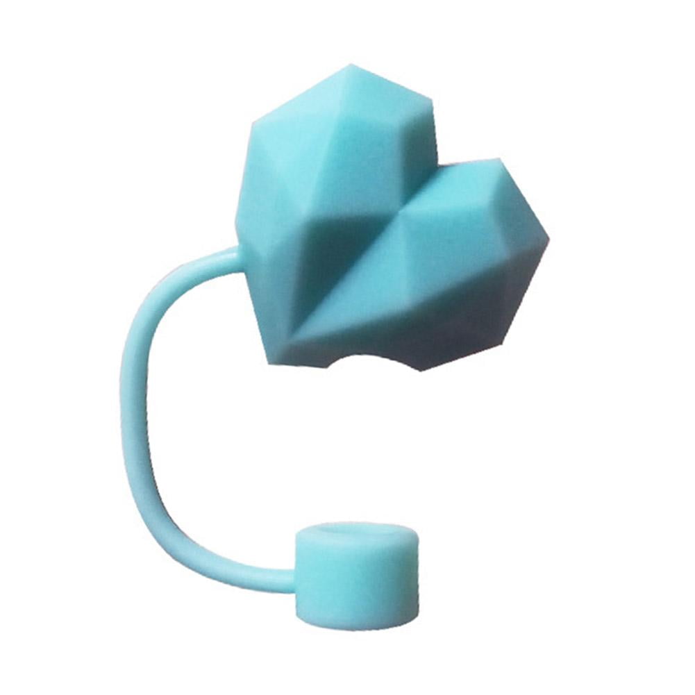 LEARNEVER Silicone Straw Covers 3D Love Heart Straw Cap for 10mm ...