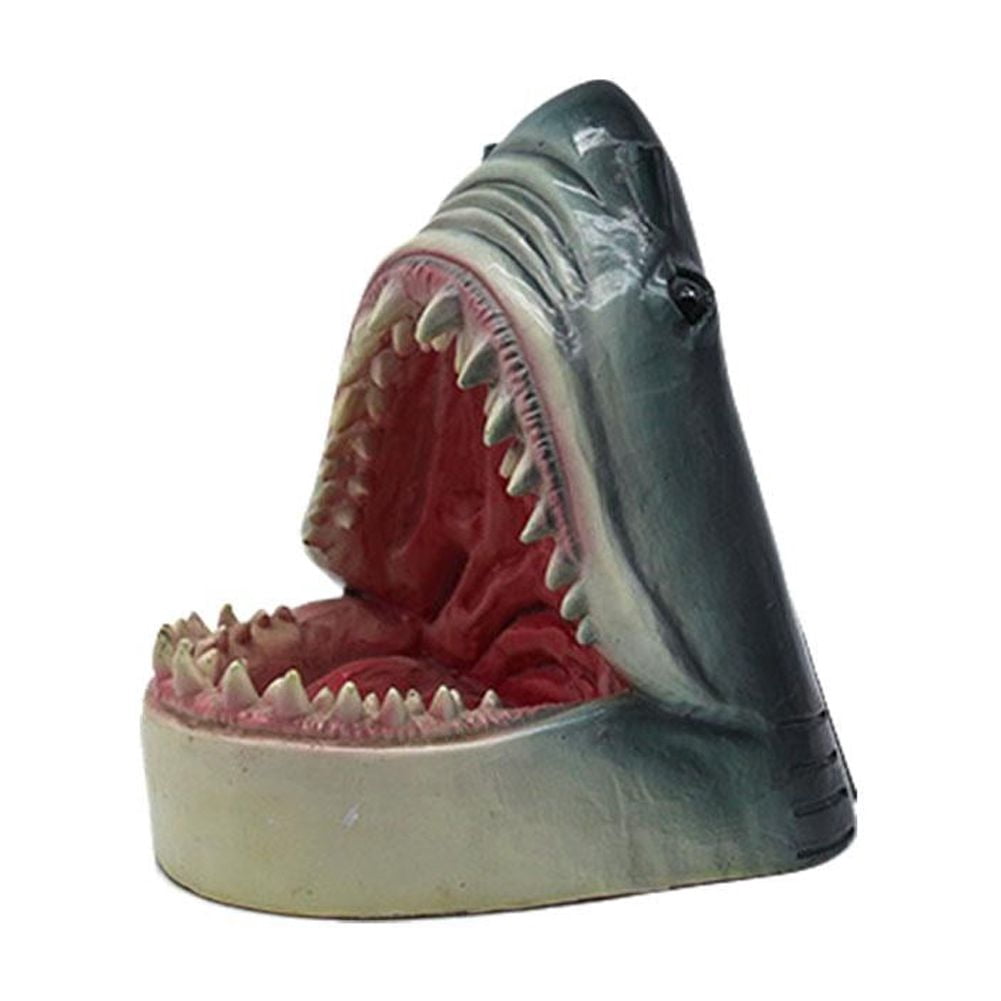 LEARNEVER ZHOSXRC Resin Floating Shark Head Garden Statue,Realistic ...