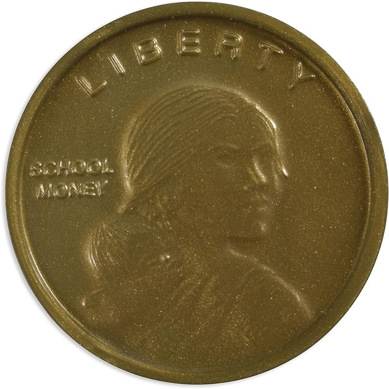 LEARNING ADVANTAGE Play Coin Set - 30 Pennies, 20 Nickels, 20 Dimes, 20 Quarters and 4 Half ...