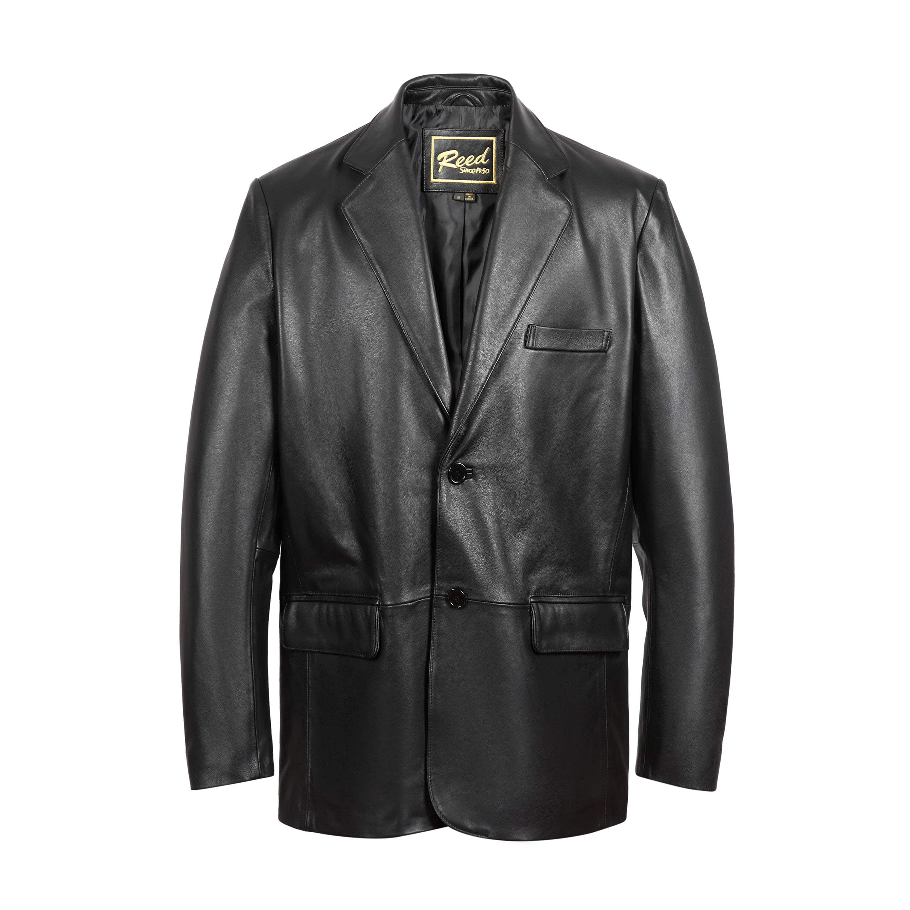 REED Men's Premium Lambskin Leather Blazer Jacket, 3XL Size, Imported ...