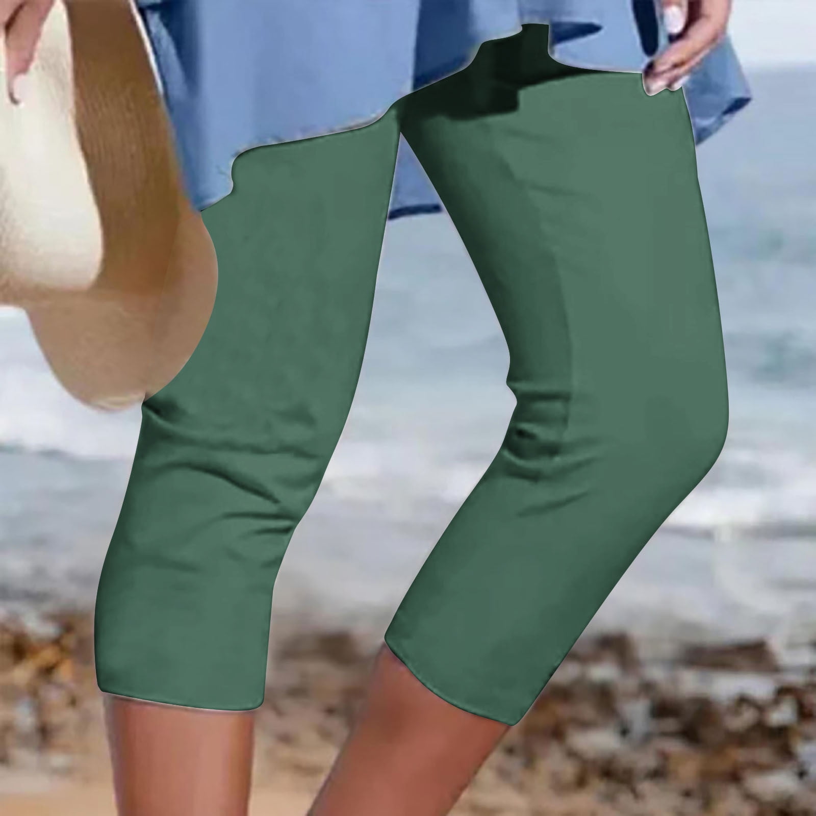Black*Friday Deals 50% Off Clear!LEBONYARD Capris for Women Plus Size ...
