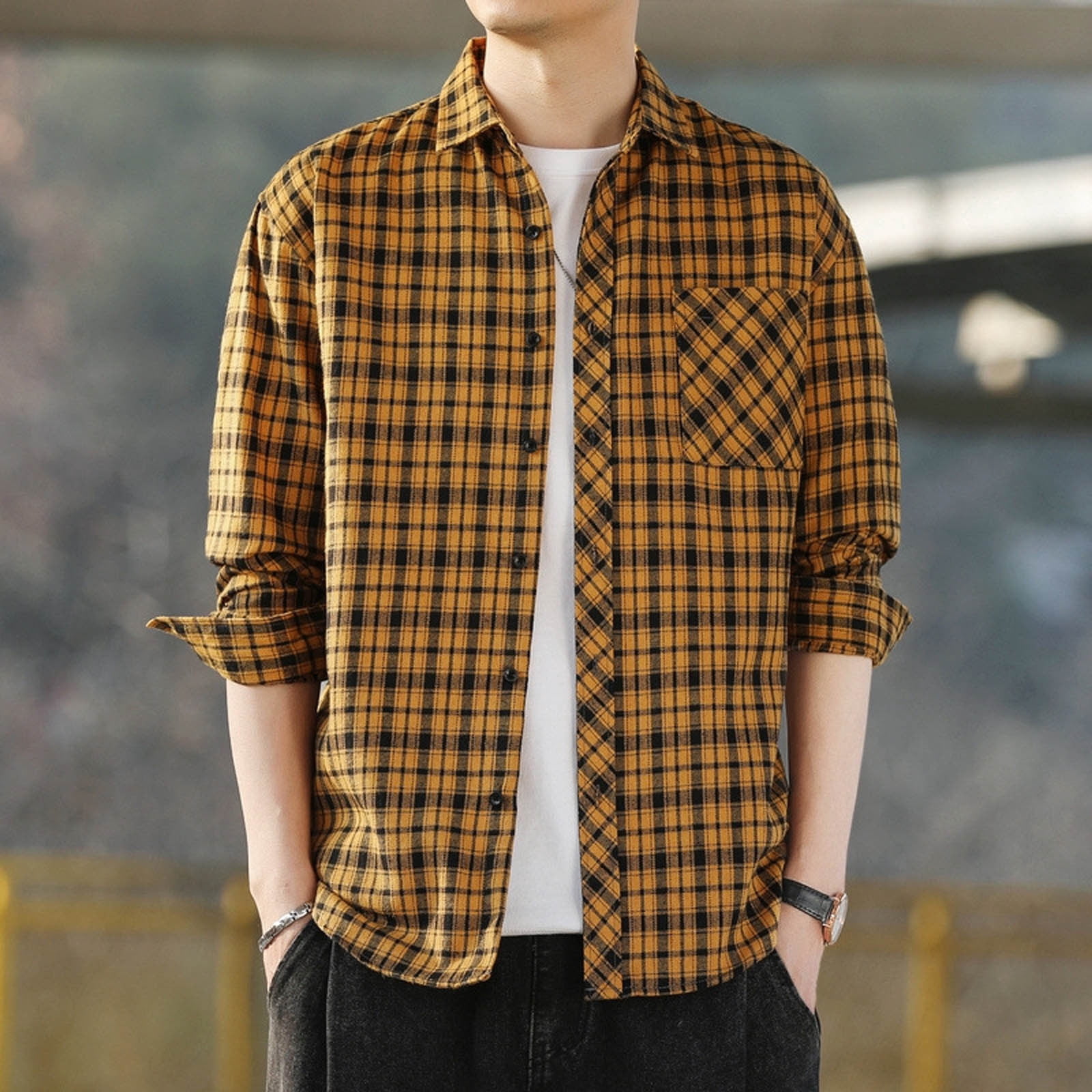 LEBONYARD Mens Coats Big and Tall,Men's & Big Men's Zip-Front Flannel ...