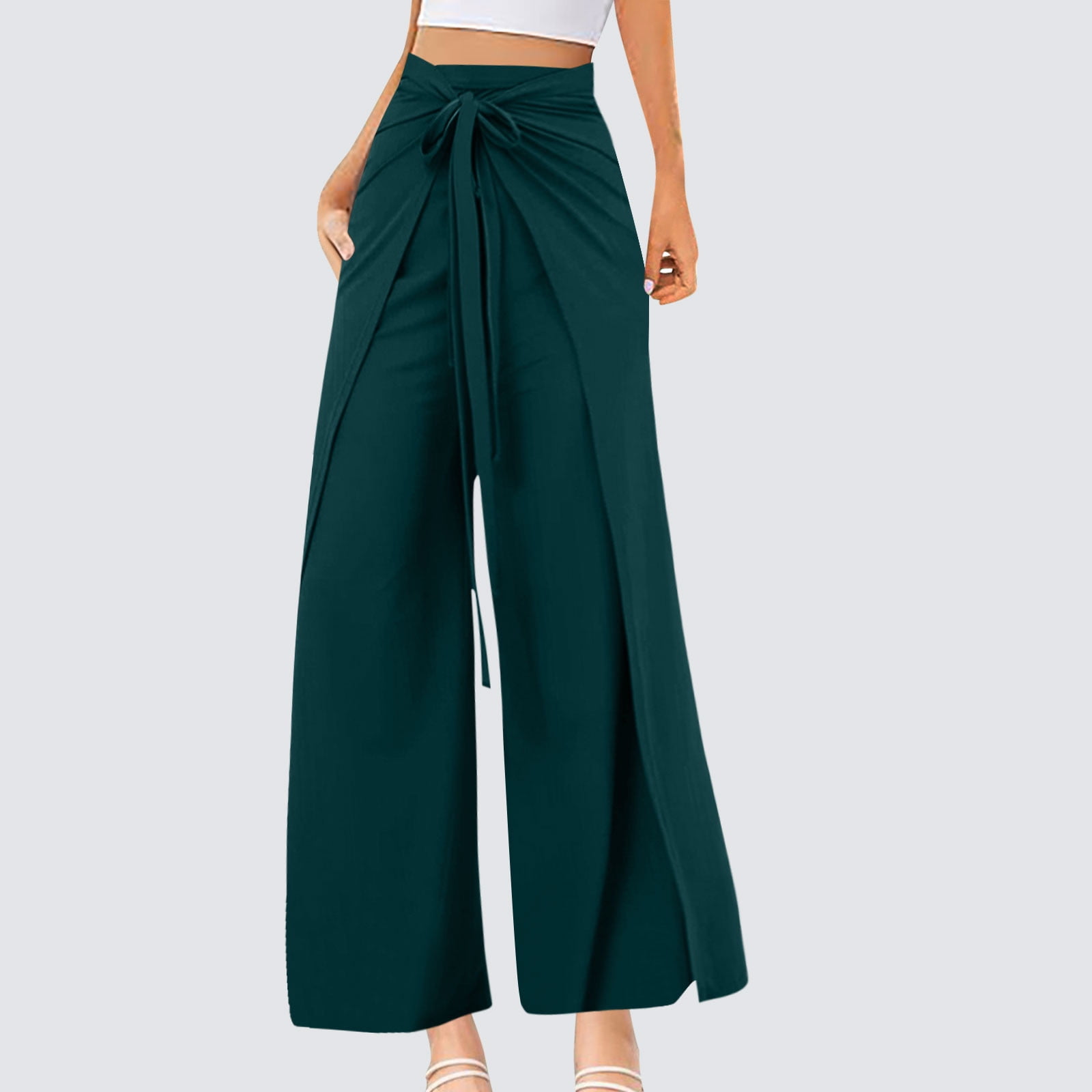 LEBONYARD Womens Trousers High Waisted,Women's Summer Comfortable High ...
