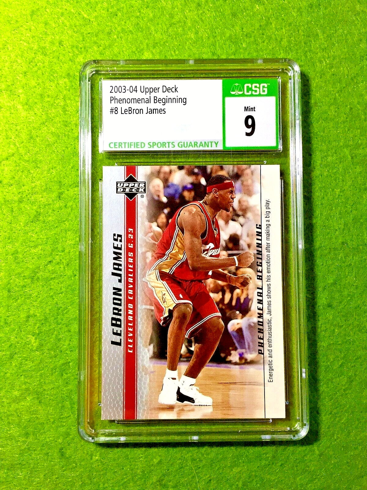 LEBRON JAMES ROOKIE CARD CSG 9 MINT 2003-04 PHENOMENAL BEGINNING LeBron ...