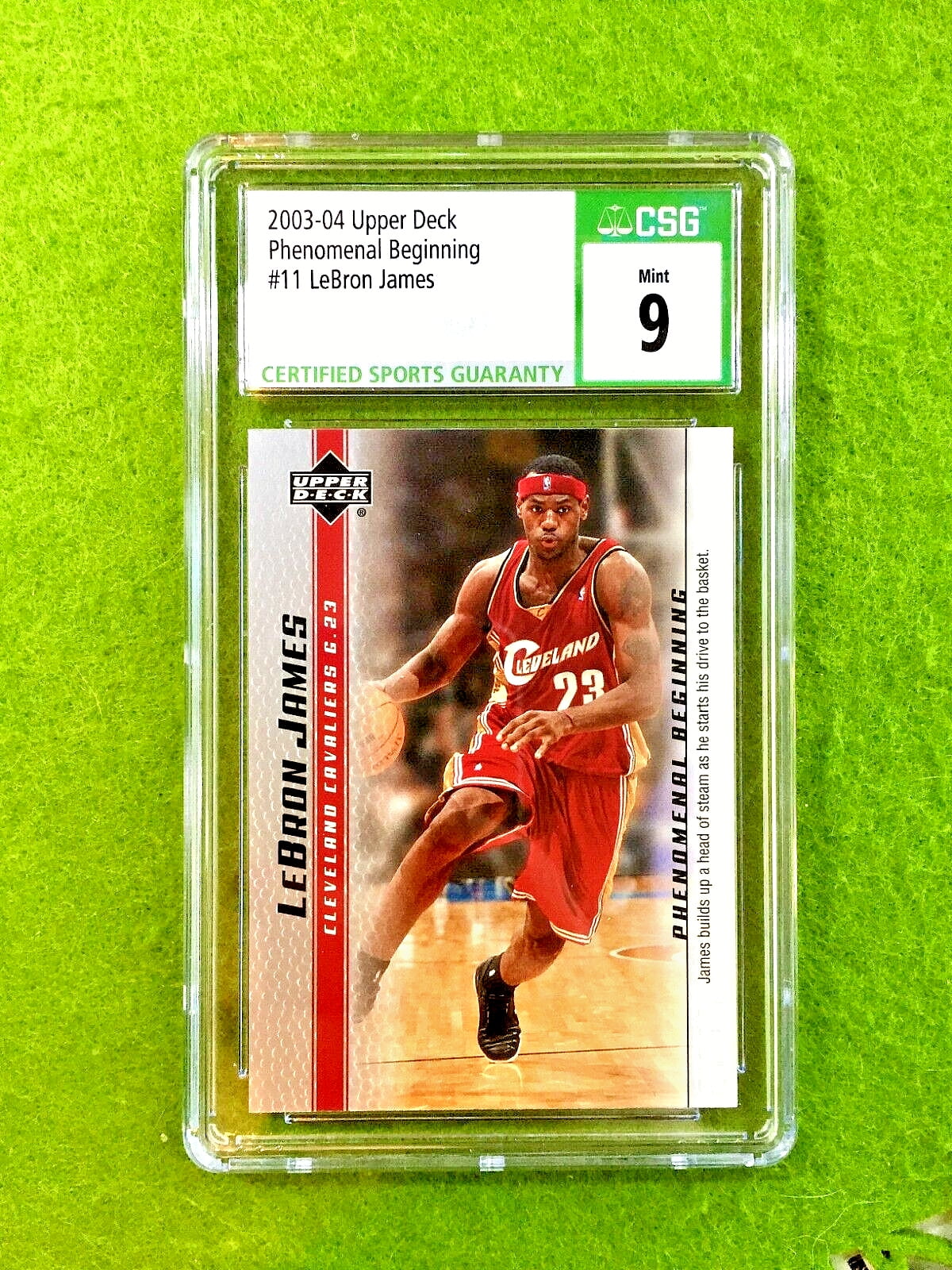 LEBRON JAMES ROOKIE CARD CSG 9 MINT RC 2003 UpperDeck LeBron James MAKE ...