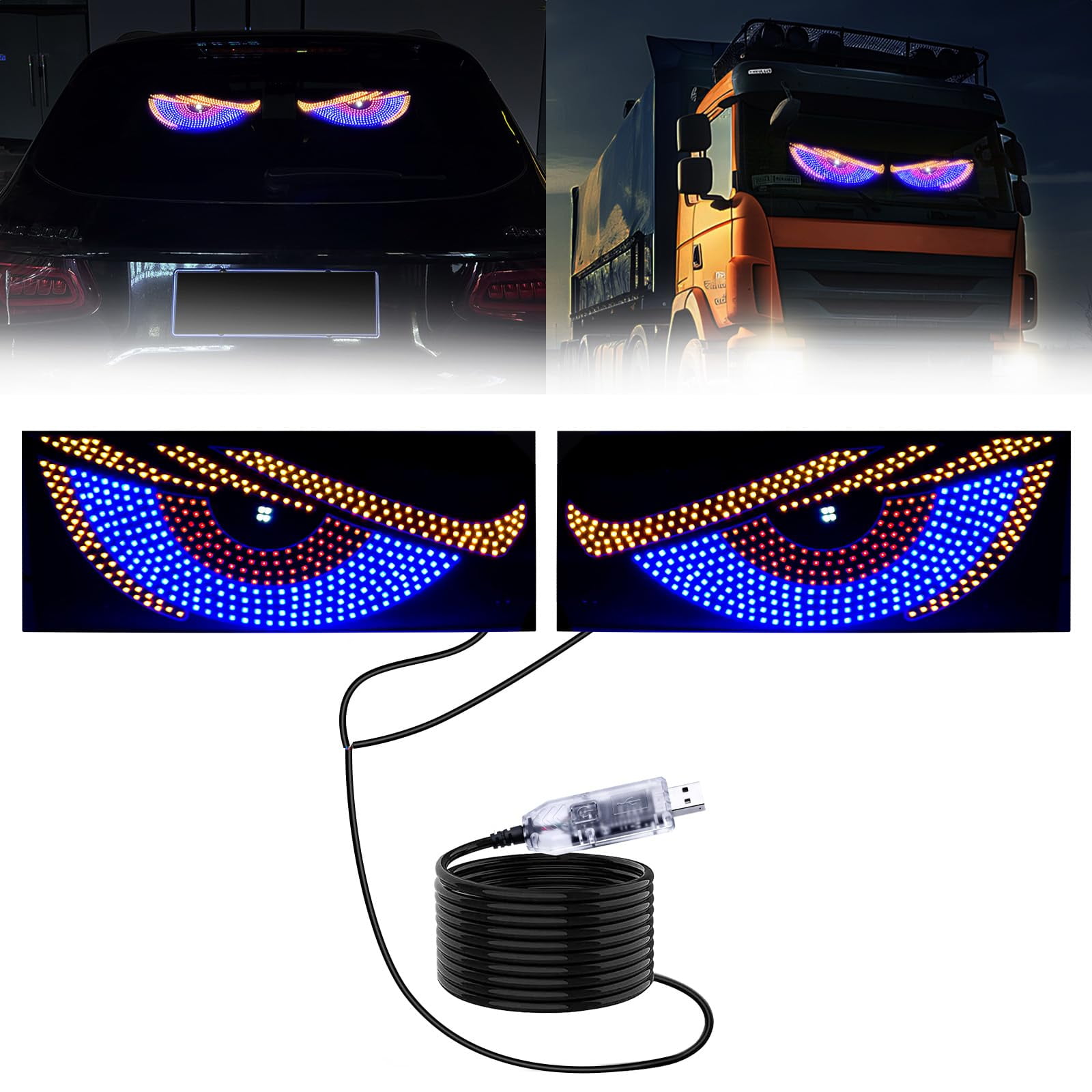 LECART Devil Eyes Light KEF16 for Car Windshield Animated Led Demon ...