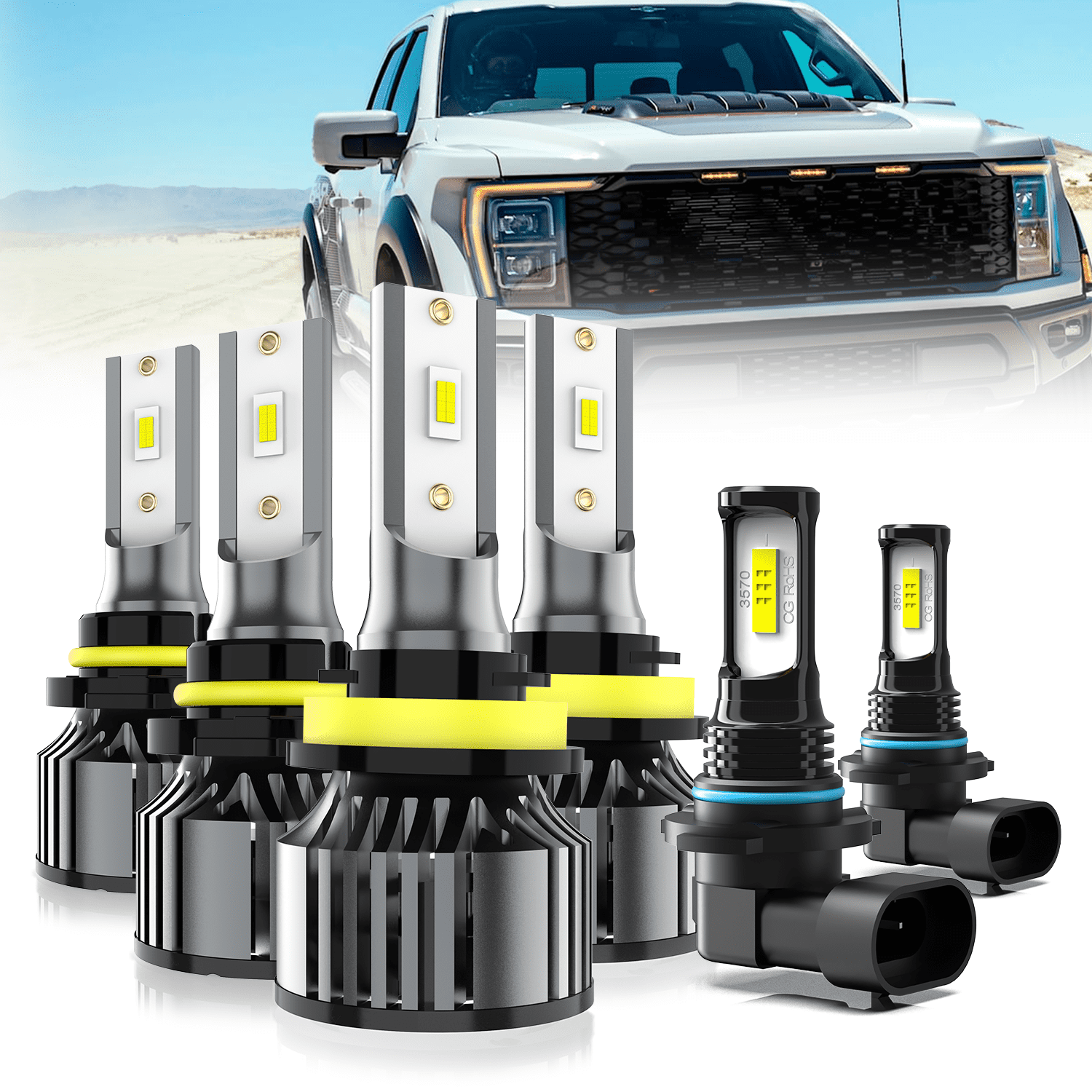 LECCIBUB Compatible With Ford F150 2015-2023 LED Headlight Bulbs,9005 ...