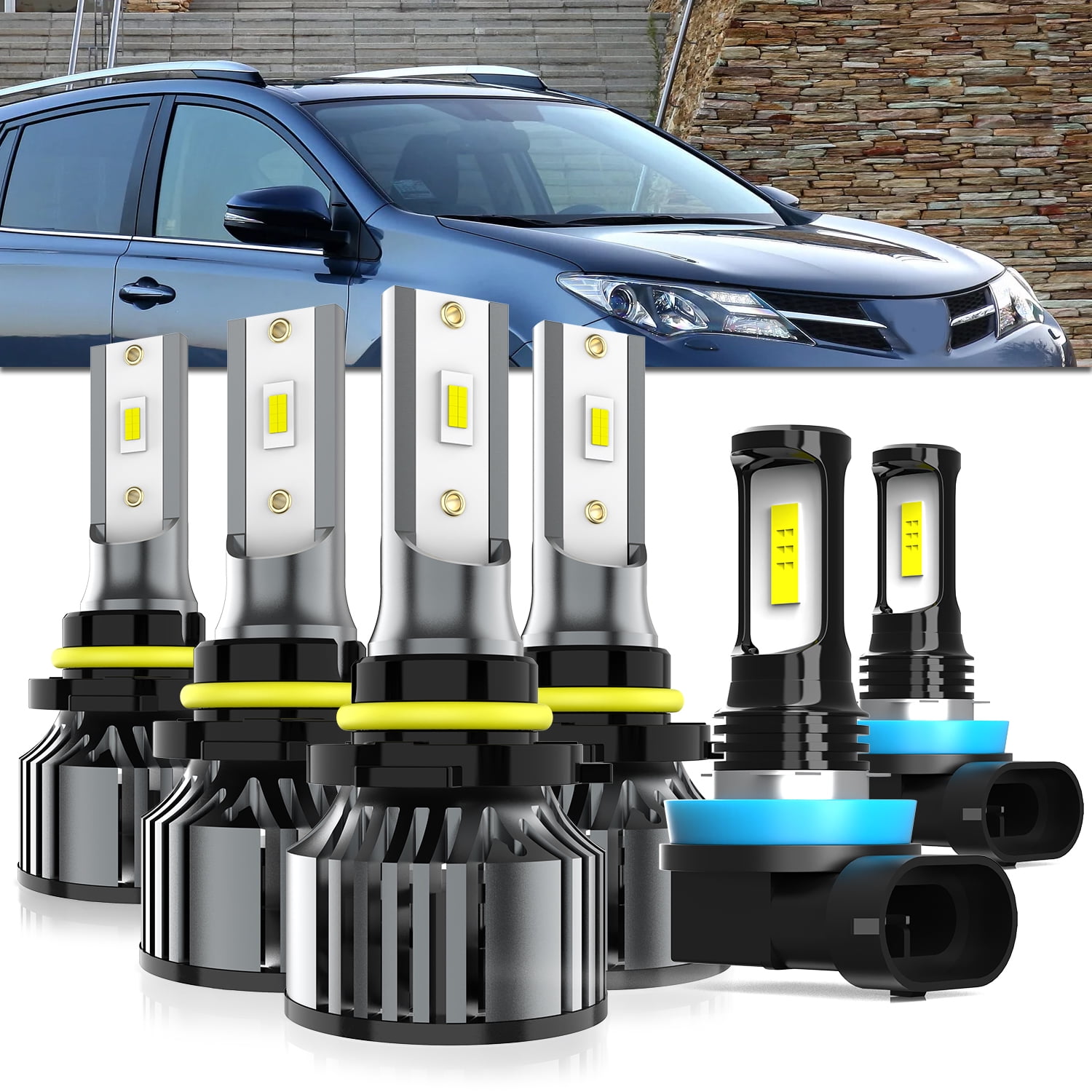 LECCIBUB Compatible With TOYOTA RAV4 2013-2015 LED Headlight Bulbs,9005 ...