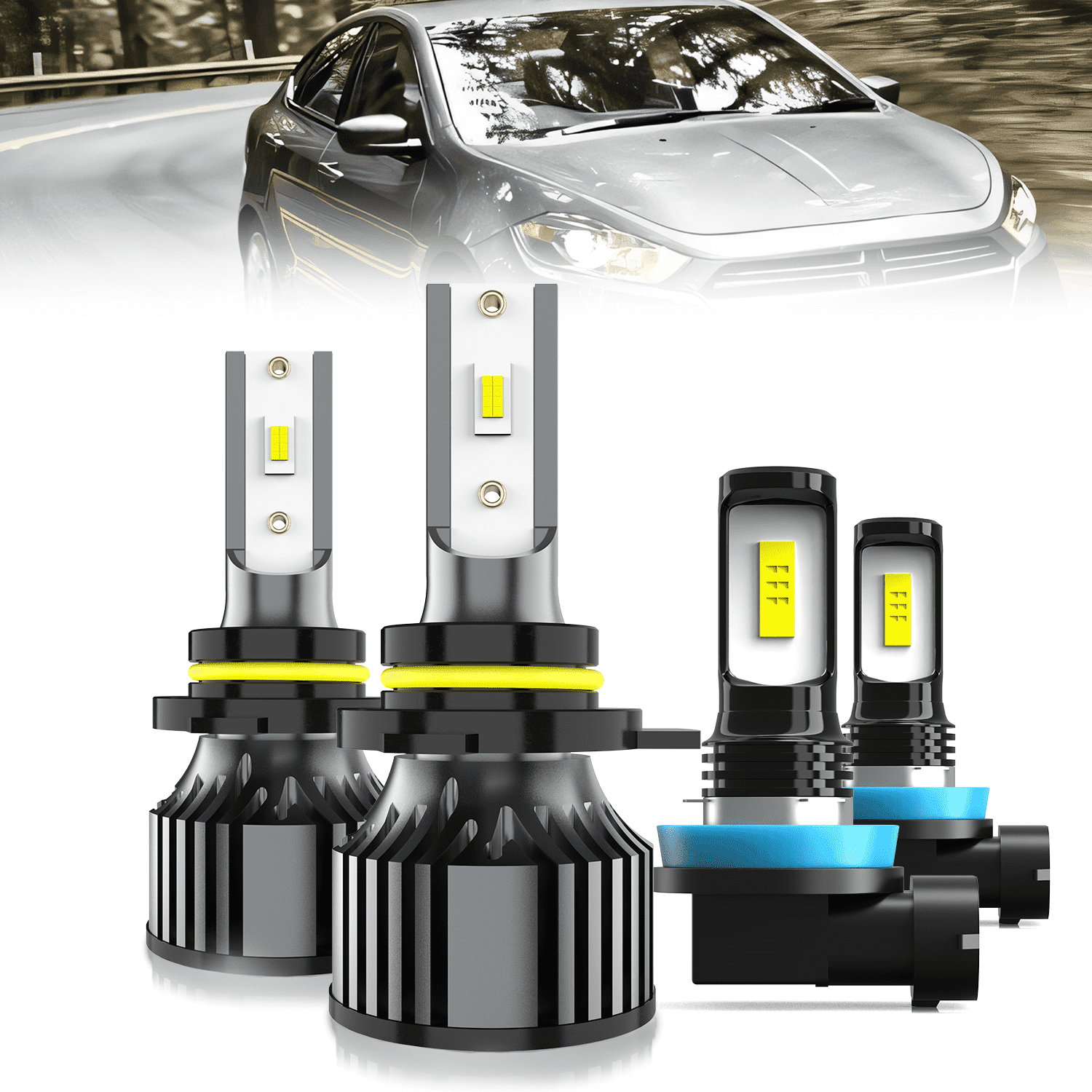 Headlight Bulbs for Dodge Dart 2013-2015,9012 LED Headlights Beam H11 ...
