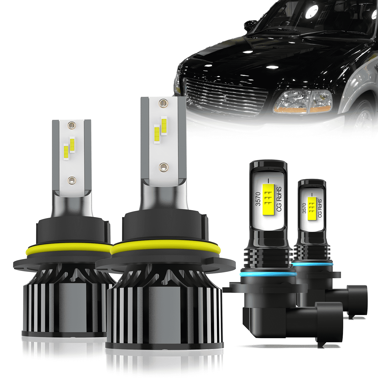 Headlight Bulbs for Ford F150 1997-2003,9007 LED Headlights Beam 9140 ...