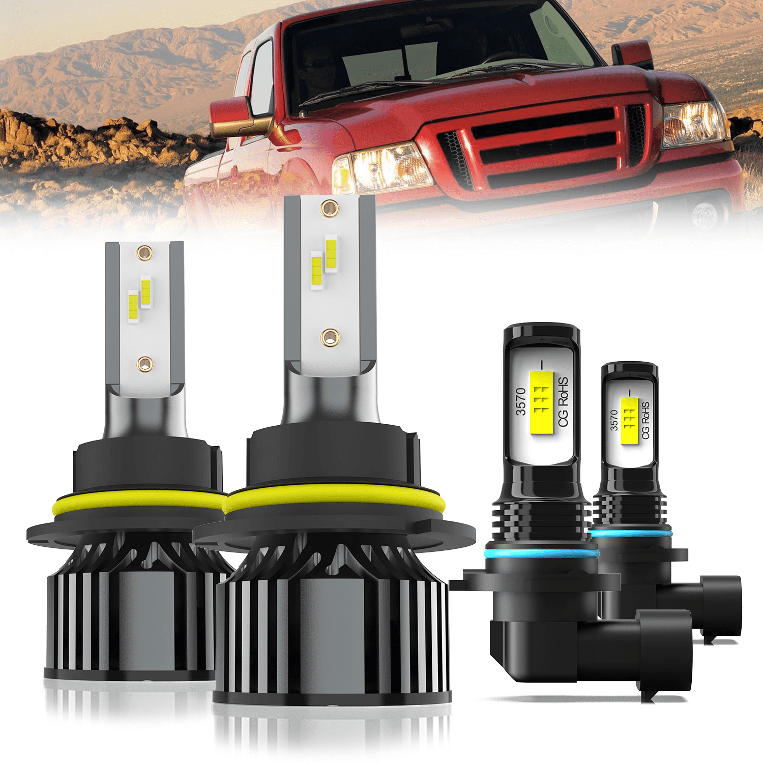 Led Headlights High And Low Beam LED Headlight Bulbs LED Headlight ...