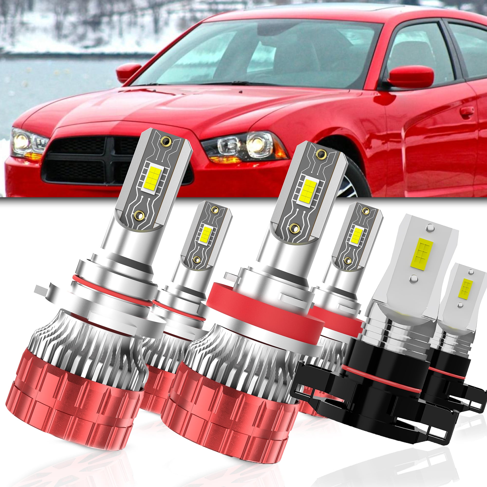 LECCIBUB LED Headlight Bulbs Compatible With Dodge Charger 2011-2014 ...