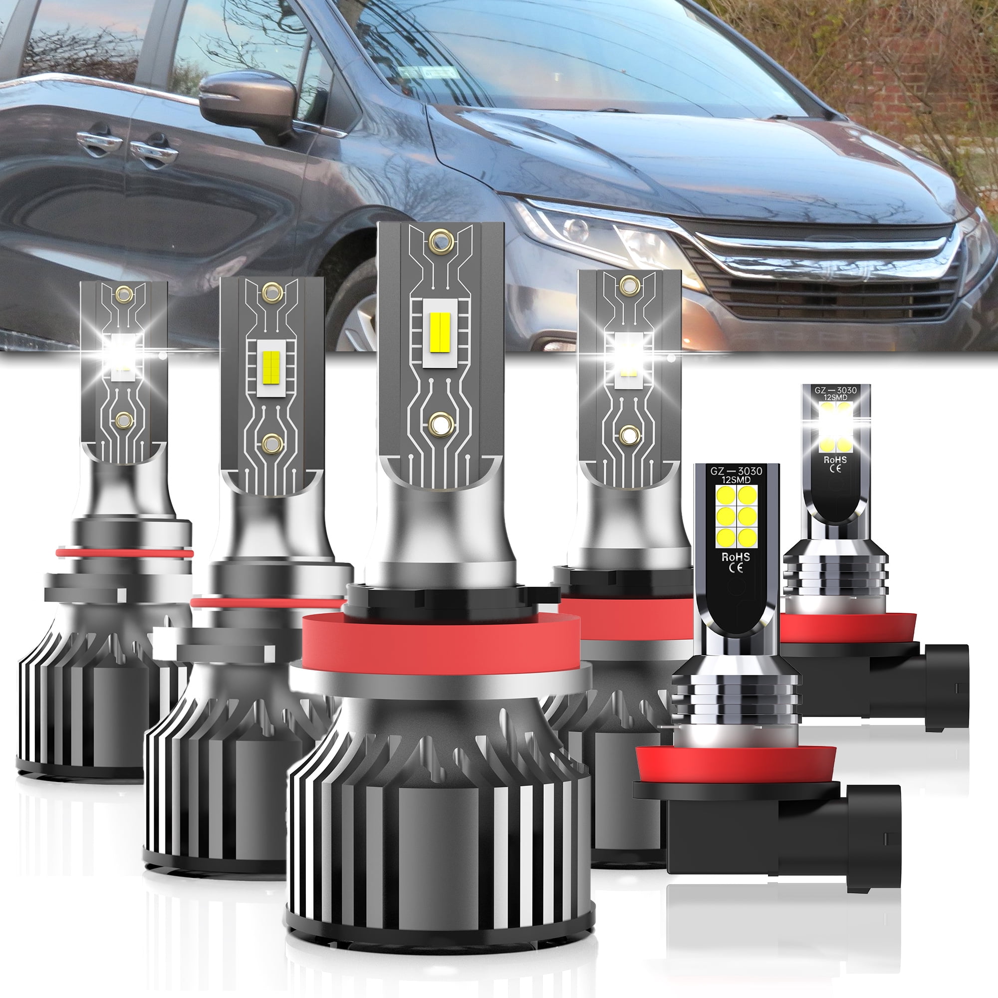 LECCIBUB LED Headlight Bulbs Compatible With Honda Odyssey 2011-2020 ...