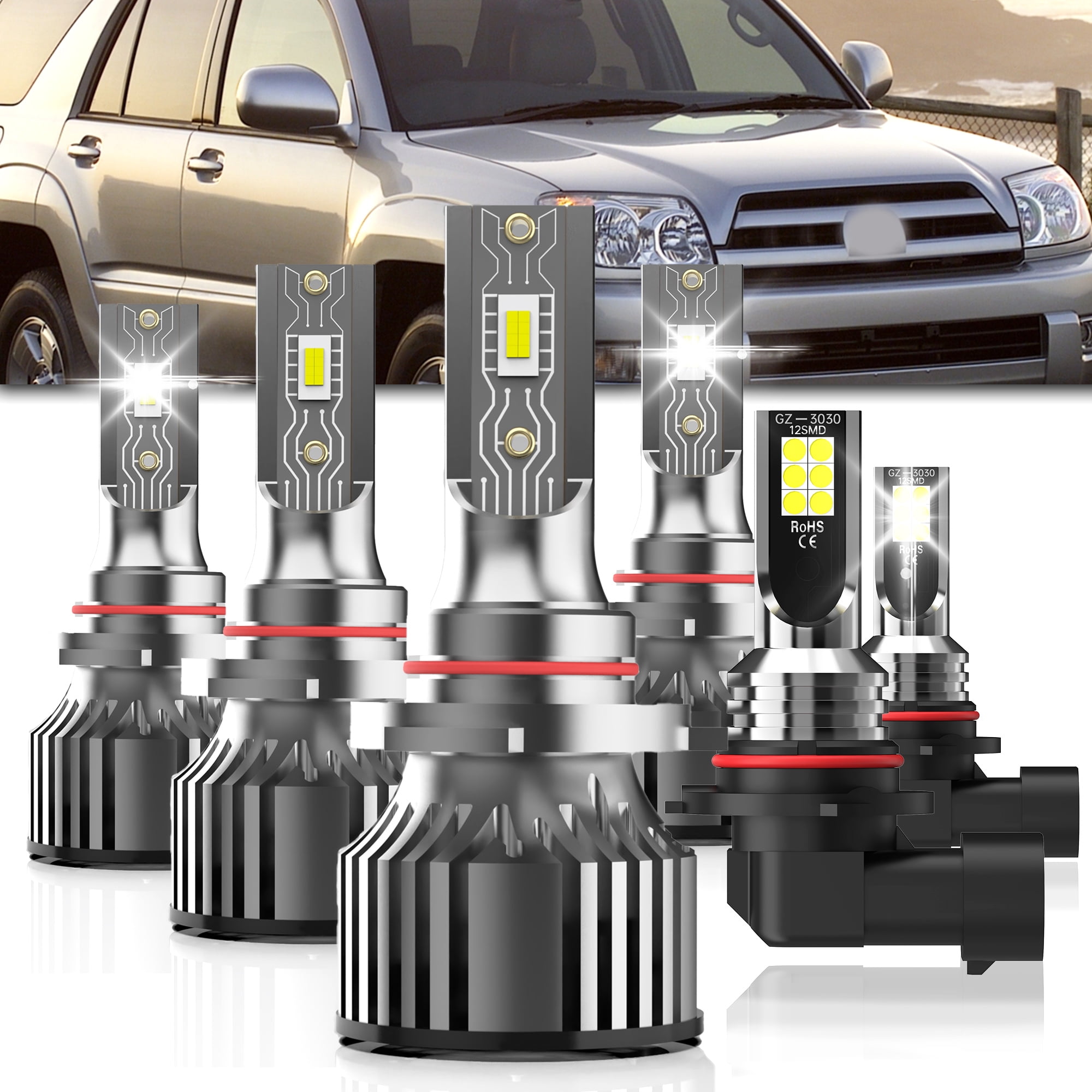 LECCIBUB LED Headlight Bulbs Compatible With Toyota 4Runner 2003-2005 ...